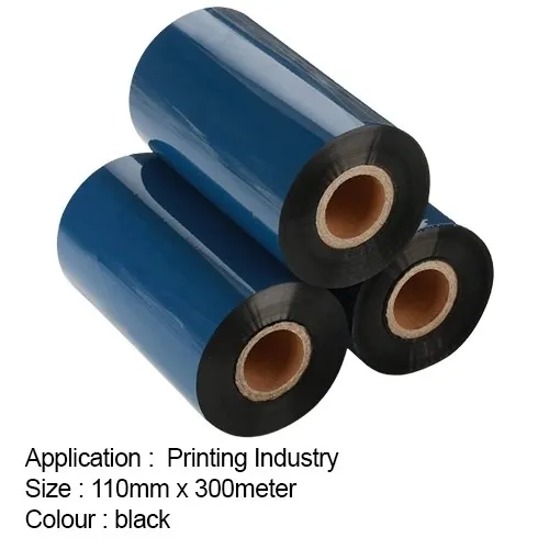 Thermal Transfer Resin Ribbon (Black), 110mm X 300 meter - Komax Vietnam